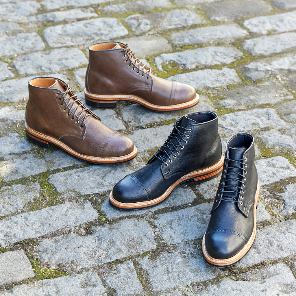 Camel Leather Derby Boot Series – Division Road, Inc.