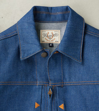 Freenote Cloth Faro Jacket - 12oz Japanese Denim - Vintage Blue ...